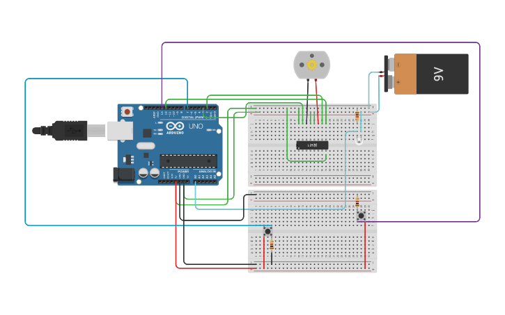 Circuit design Smart Blind System - Tinkercad