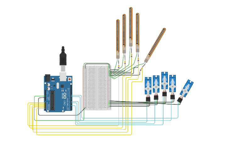 Circuit Design Robotic Hand Tinkercad