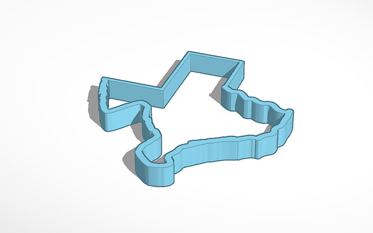 3D design Texas Cookie cutter - Tinkercad