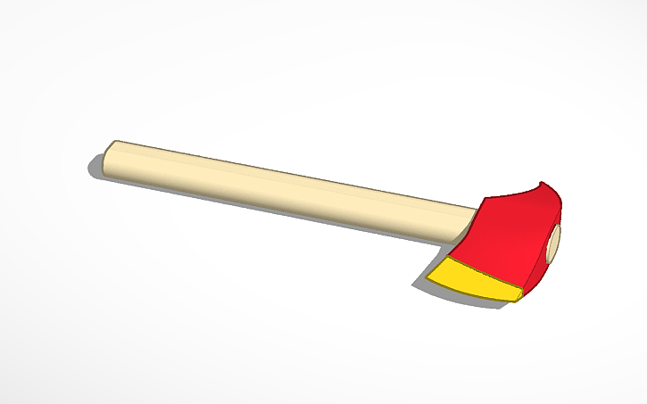 3D design Copy of Fallout 76 Fire Axe Head | Tinkercad