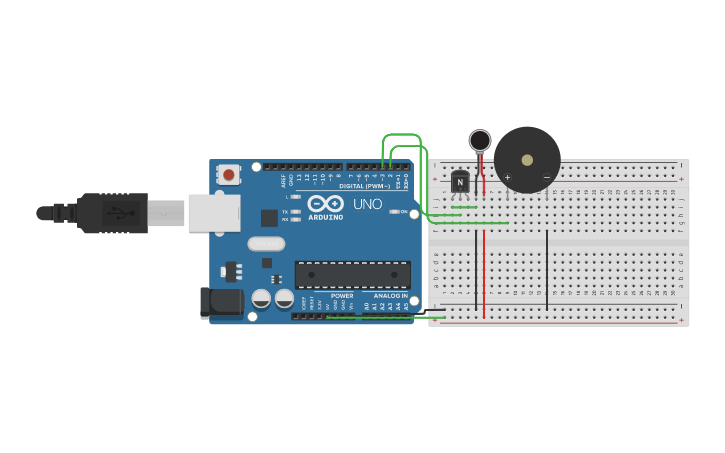 Circuit design SMS Alert System - Tinkercad