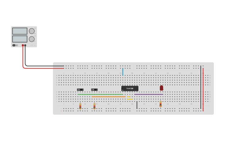 Circuit design AND GATE USING NAND GATE | Tinkercad