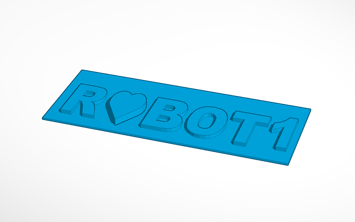 3D design Codemaker Robot Nameplate | Tinkercad