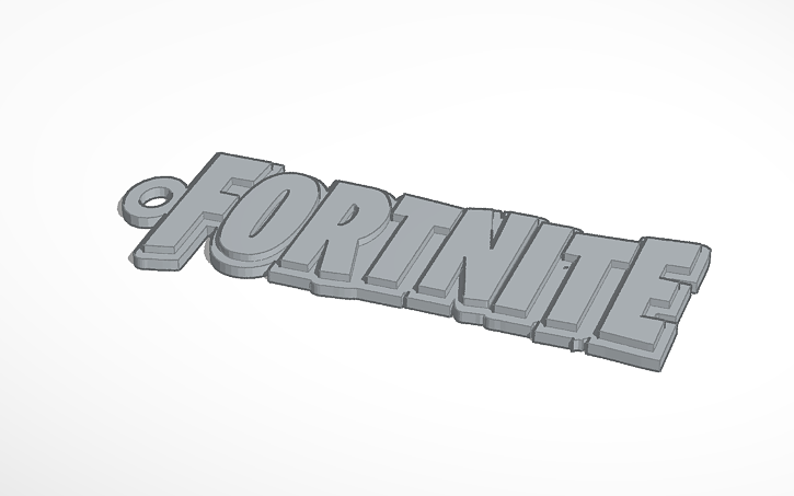 3D design Fortnite keychain - Tinkercad
