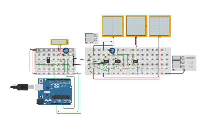Circuit design Portable Electrocardiograph (ECG) - Tinkercad