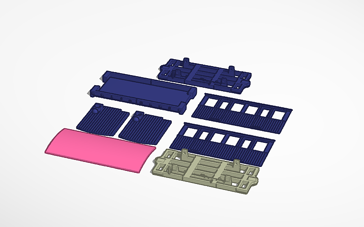 3D design narrow gauge coach - Tinkercad