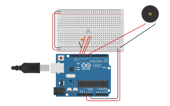 Circuit design Countdown - Tinkercad