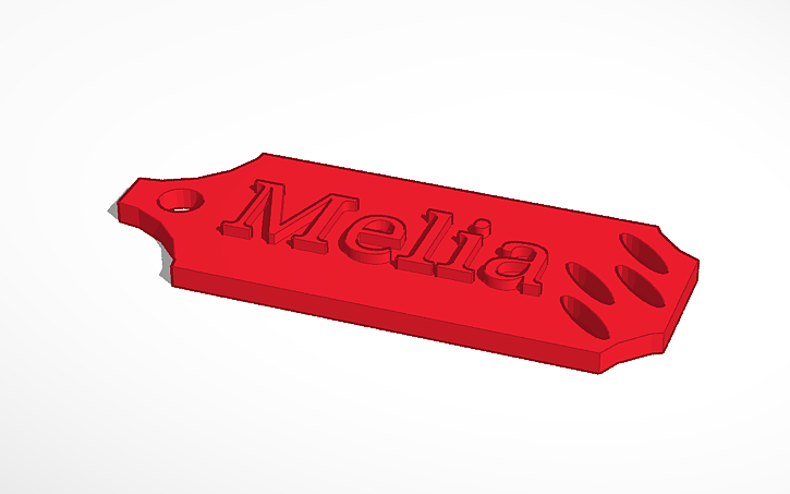 3D design Porte clé - Tinkercad