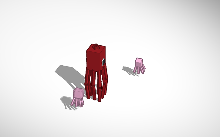 3D design Custom Minecraft Mobs: Kraken & Jellyfish | Tinkercad
