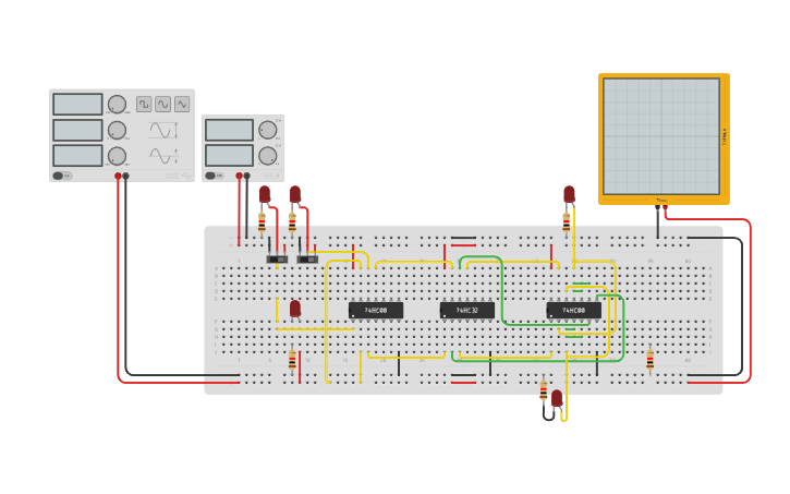 Circuit design JK Latch - Tinkercad