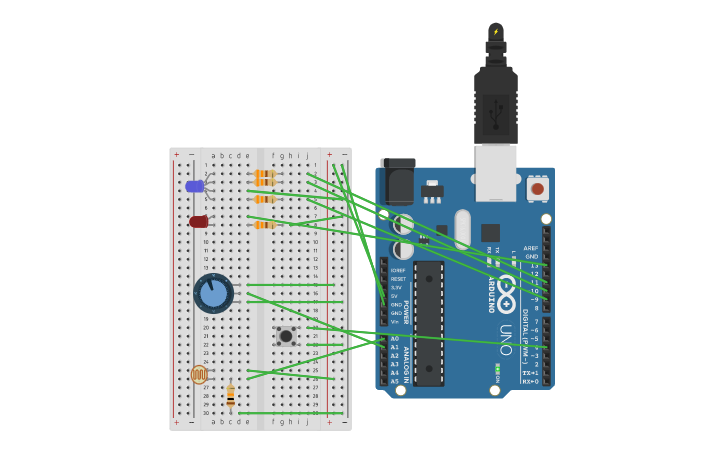 Circuit design RGB Night Light - Tinkercad