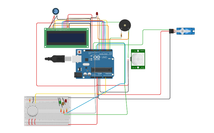 Circuit design Integrated Security Systems - Tinkercad