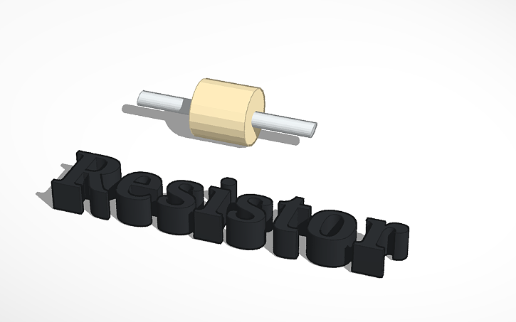 3d Design Resistor Tinkercad