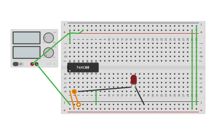 Circuit Design Nand Gate Tinkercad