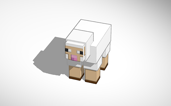 3D design Minecraft sheep - Tinkercad