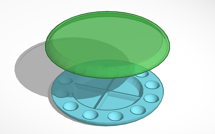 3D design PAINT TRAY - Tinkercad