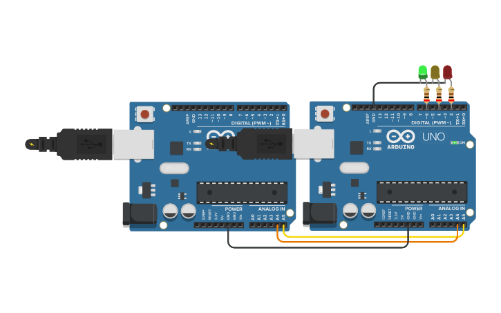 Circuit Design Traffic Light With Controller Single Tinkercad