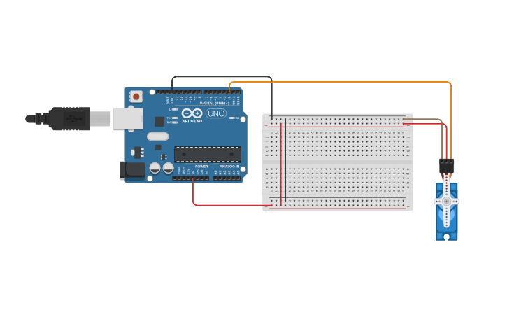 Circuit design Micro Servo - Tinkercad