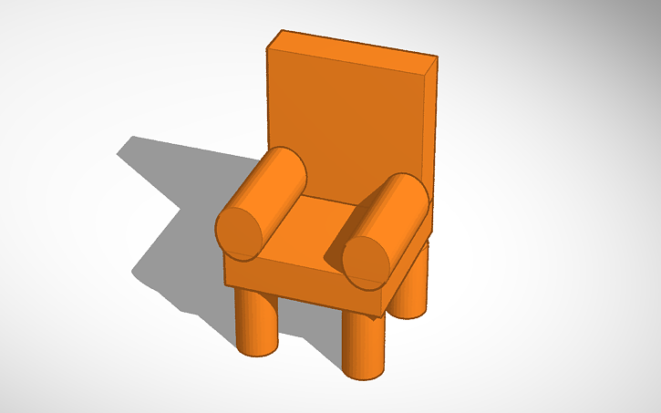 3D design Wooden Chair | Tinkercad