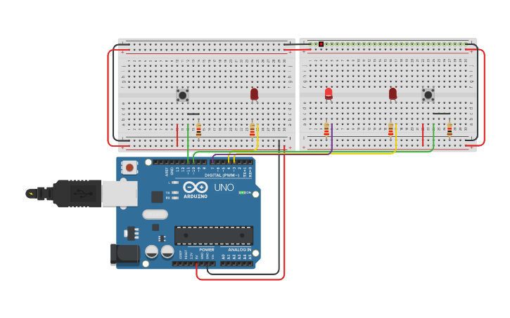 Circuit design Button groups - Homework 1.2 | Tinkercad