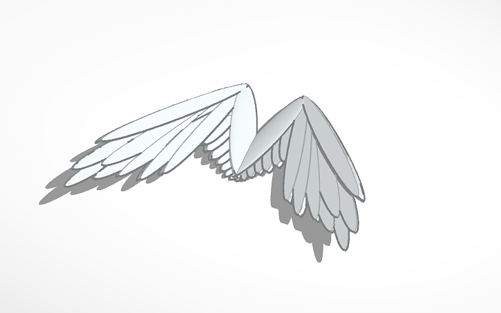 3D design wings - Tinkercad