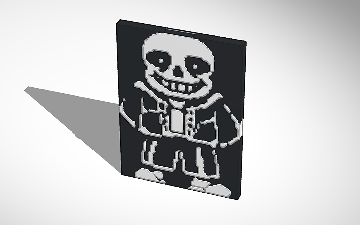 3D design Sans!!!!!!!!!!!!! - Tinkercad