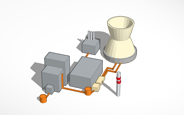 3D design Central Termica - Tinkercad