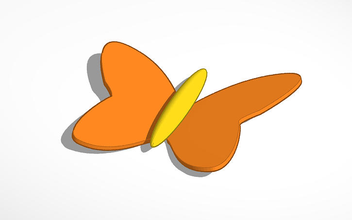 3D design Butterfly - Tinkercad