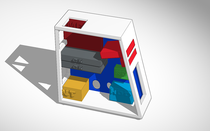 3D design PC Case - Tinkercad