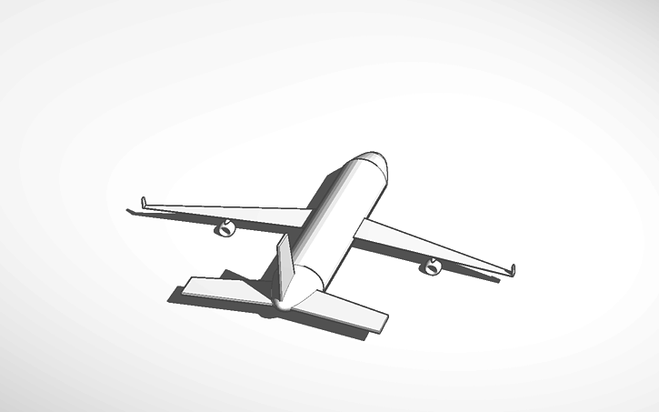 3D design Plane (Boeing 777) - Tinkercad