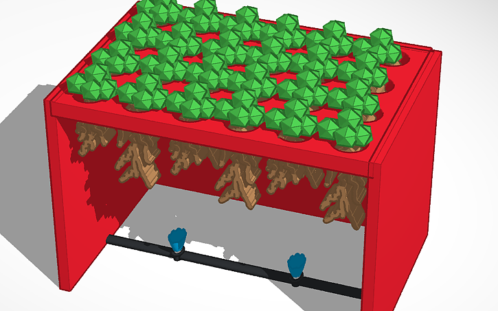 3D design aeroponic agriculture - Tinkercad