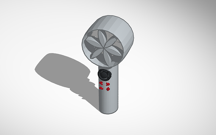 3D design Mini fan with speaker - Tinkercad