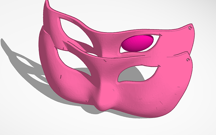 3D design super mask - Tinkercad