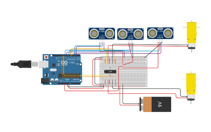 Circuit design maze runner - Tinkercad