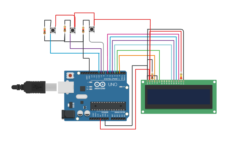 Circuit design Digital Clock - Tinkercad