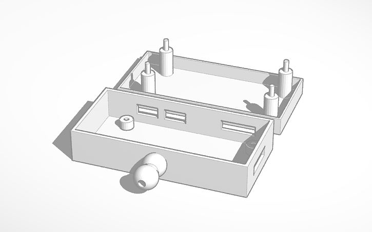 3D design PI Zero with Ball Connector Mk3 - Tinkercad