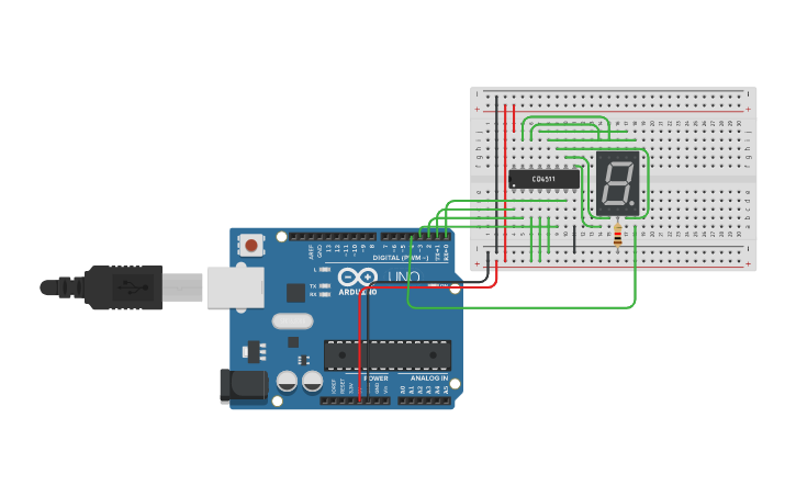 Circuit design Copy of Playing with 7 Segment Display + BCD Decoder ...