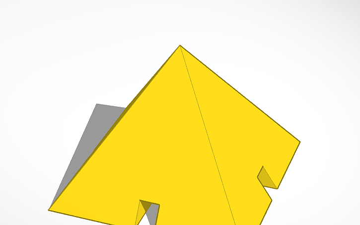 3D design hollow pyramid - Tinkercad