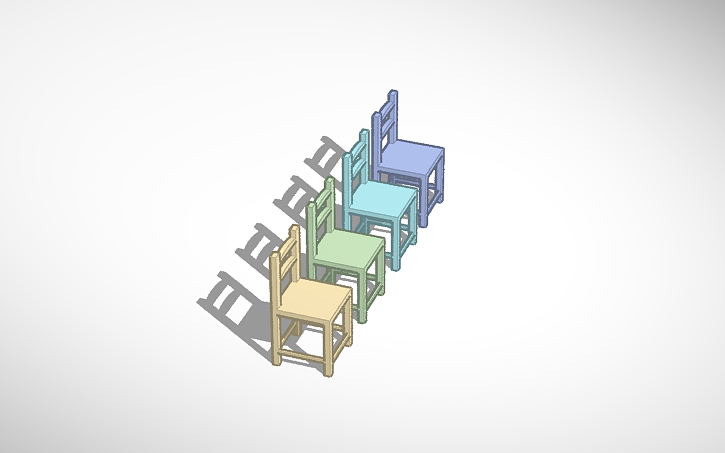 3D design chairs - Tinkercad