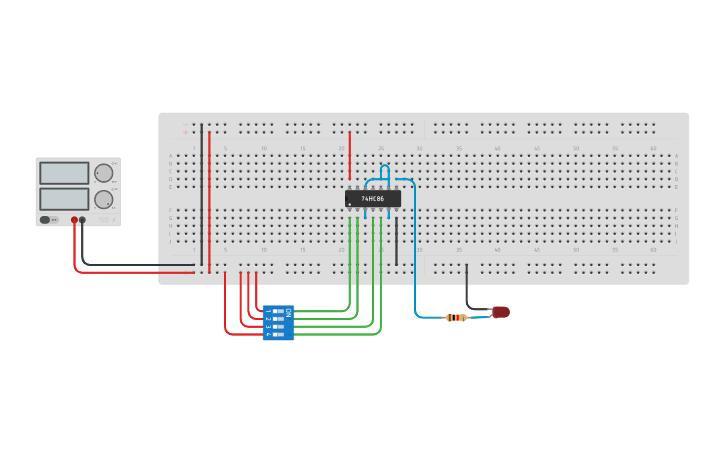 Circuit Design Parity Checker Tinkercad