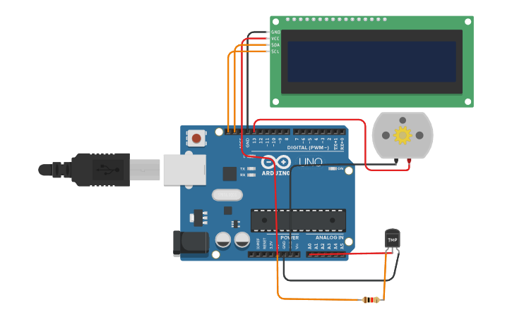 Circuit design temp lcd ex11 - Tinkercad