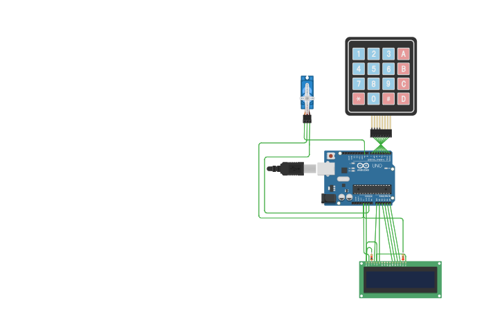 Circuit design Smart Door Lock System - Tinkercad