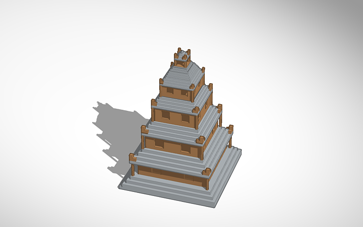 3D design japanese house - Tinkercad
