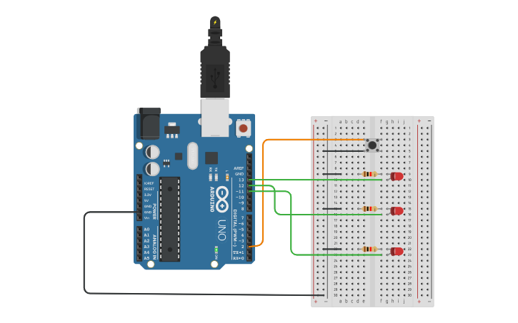 Circuit design PTP - Tinkercad