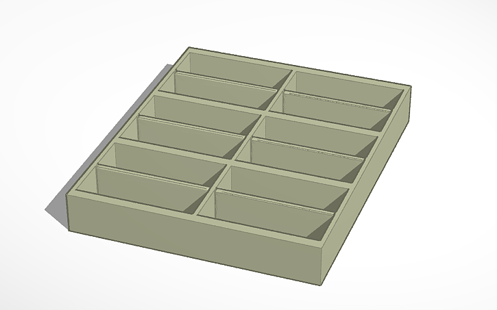 3D design 6-tier Bookcase - Tinkercad