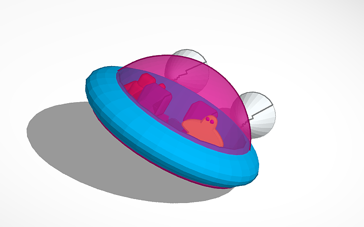 3D design Spaceship and crew | Tinkercad