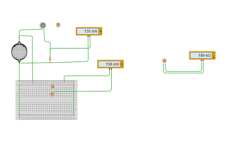 Circuit design photo diode photo resistor | Tinkercad