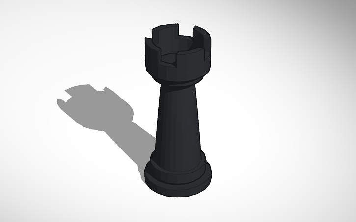 3D design Torre Ajedrez - Tinkercad
