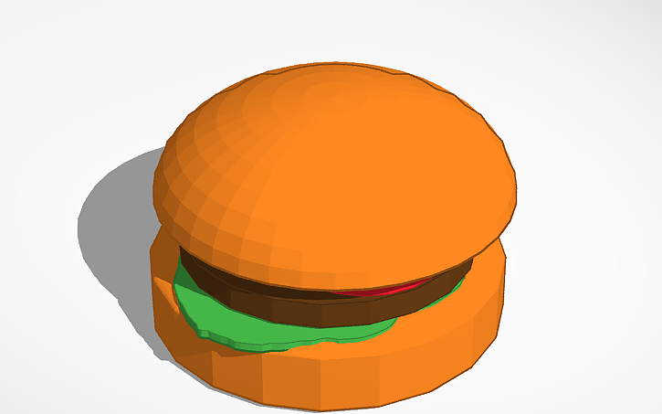 3D design бургер - Tinkercad