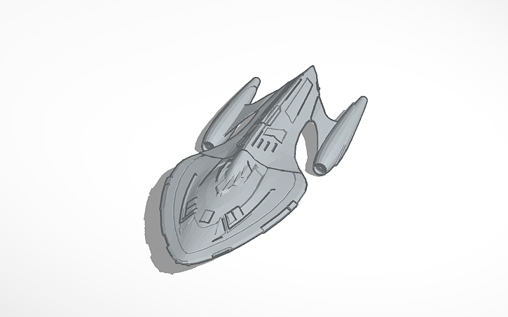 3D design Emissary Class Starship | Tinkercad